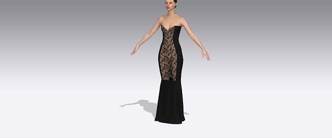 3D model Dress lace detail fabric VR / AR / low-poly | CGTrader