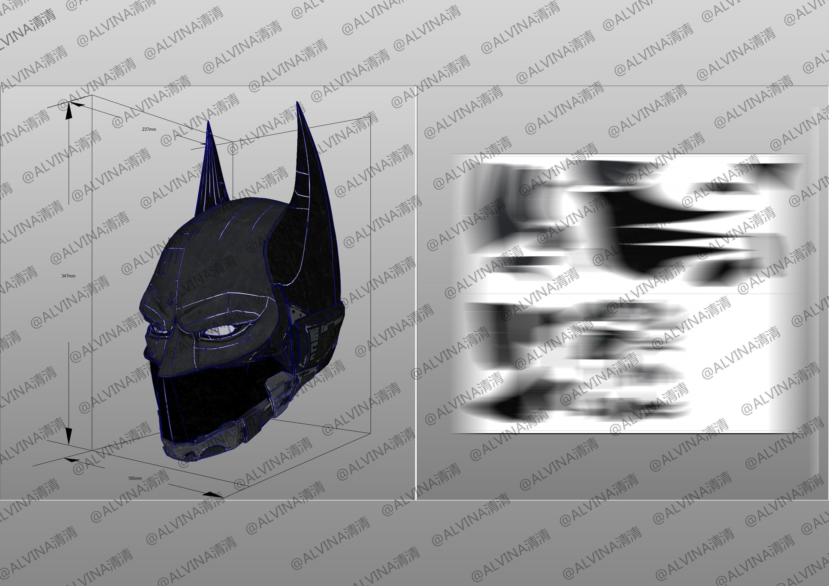 3D model Beyond Batman - Cosplay Pepakura Foam Template VR / AR / low ...