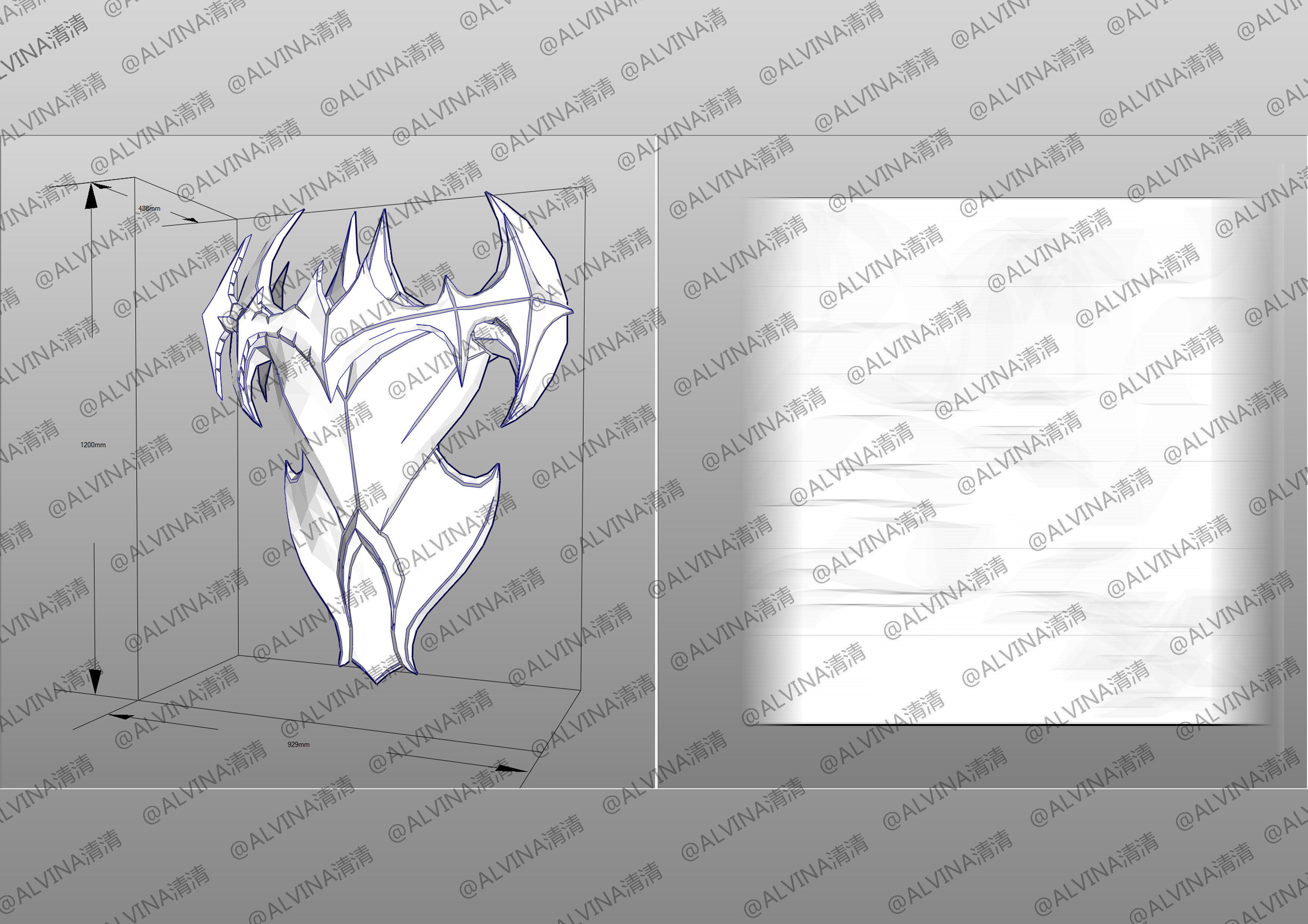 3D model Lineage 2 Batman - Cosplay Pepakura Foam Template VR / AR ...