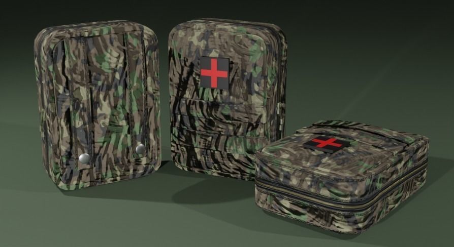 3D model Individual First Aid Kit - IFAK VR / AR / low-poly | CGTrader
