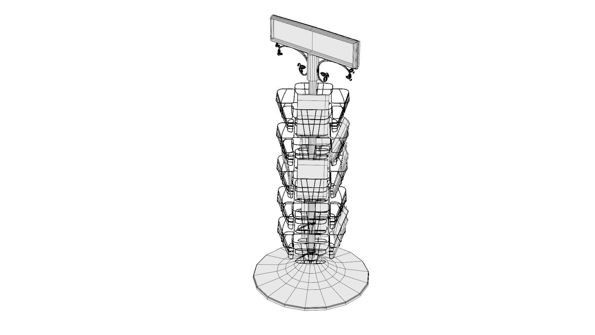 3D model Magazine Display Rack with 4k pbr textures VR / AR / low-poly ...