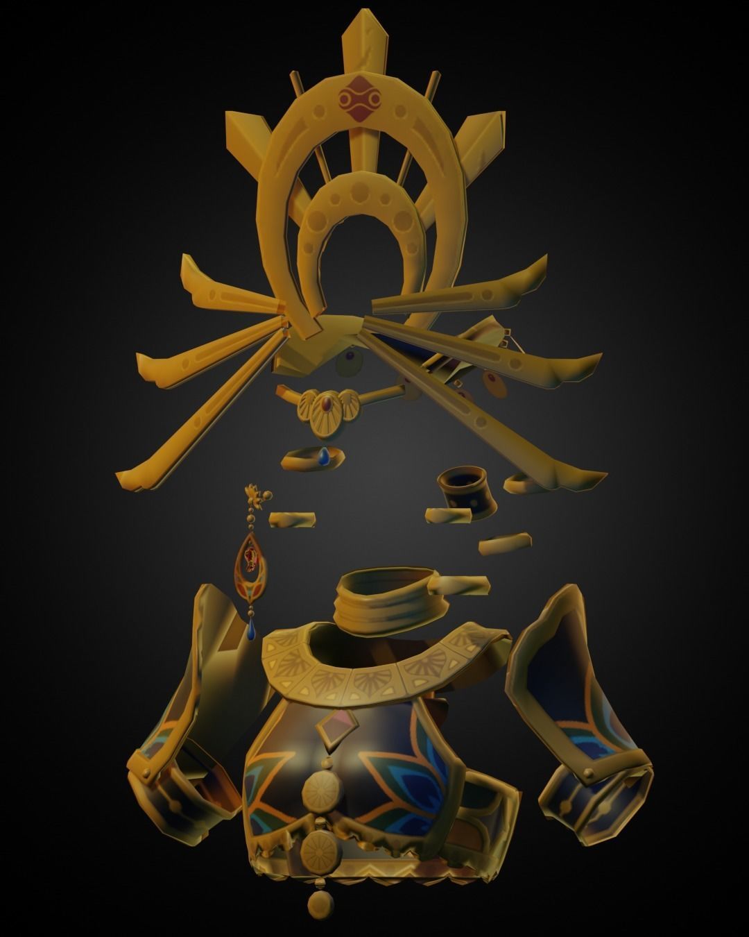 The Legend of Zelda Riju Armor for Cosplay 3D model 3D printable | CGTrader