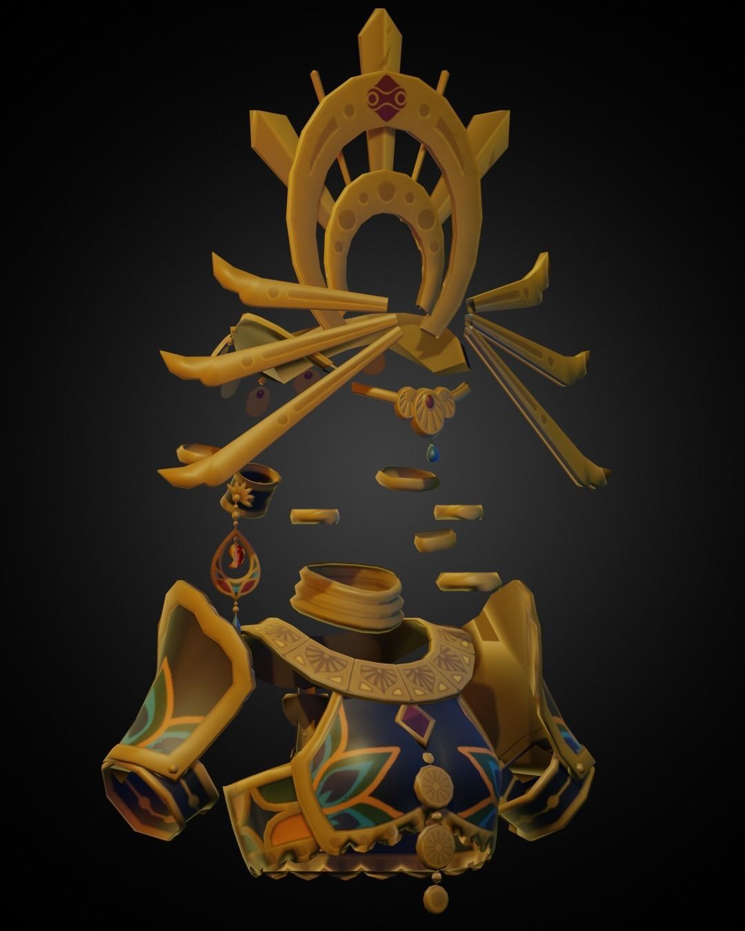 The Legend of Zelda Riju Armor for Cosplay 3D model 3D printable | CGTrader