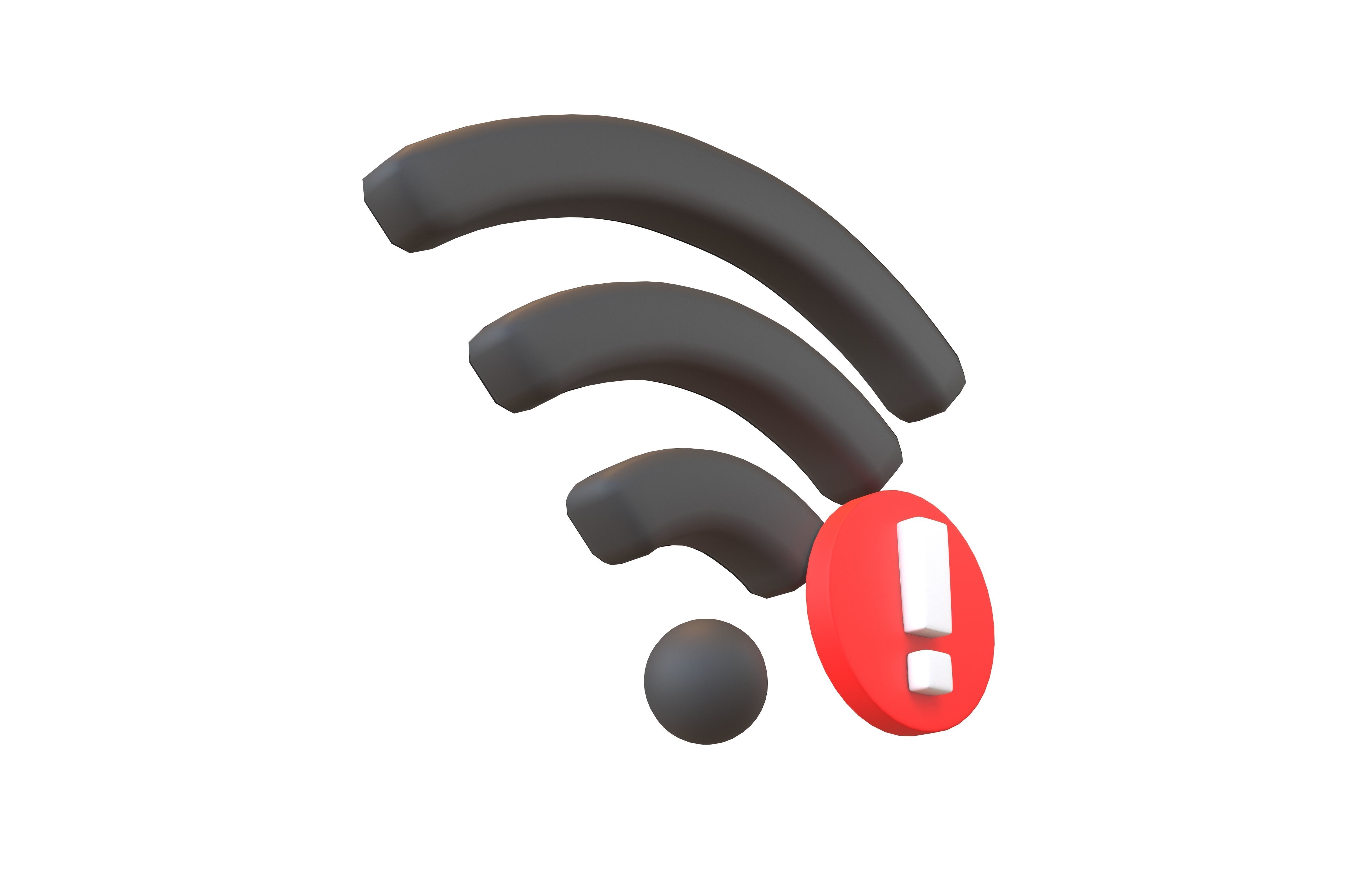 3D model Wifi Problem Symbol v1 006 VR / AR / low-poly | CGTrader