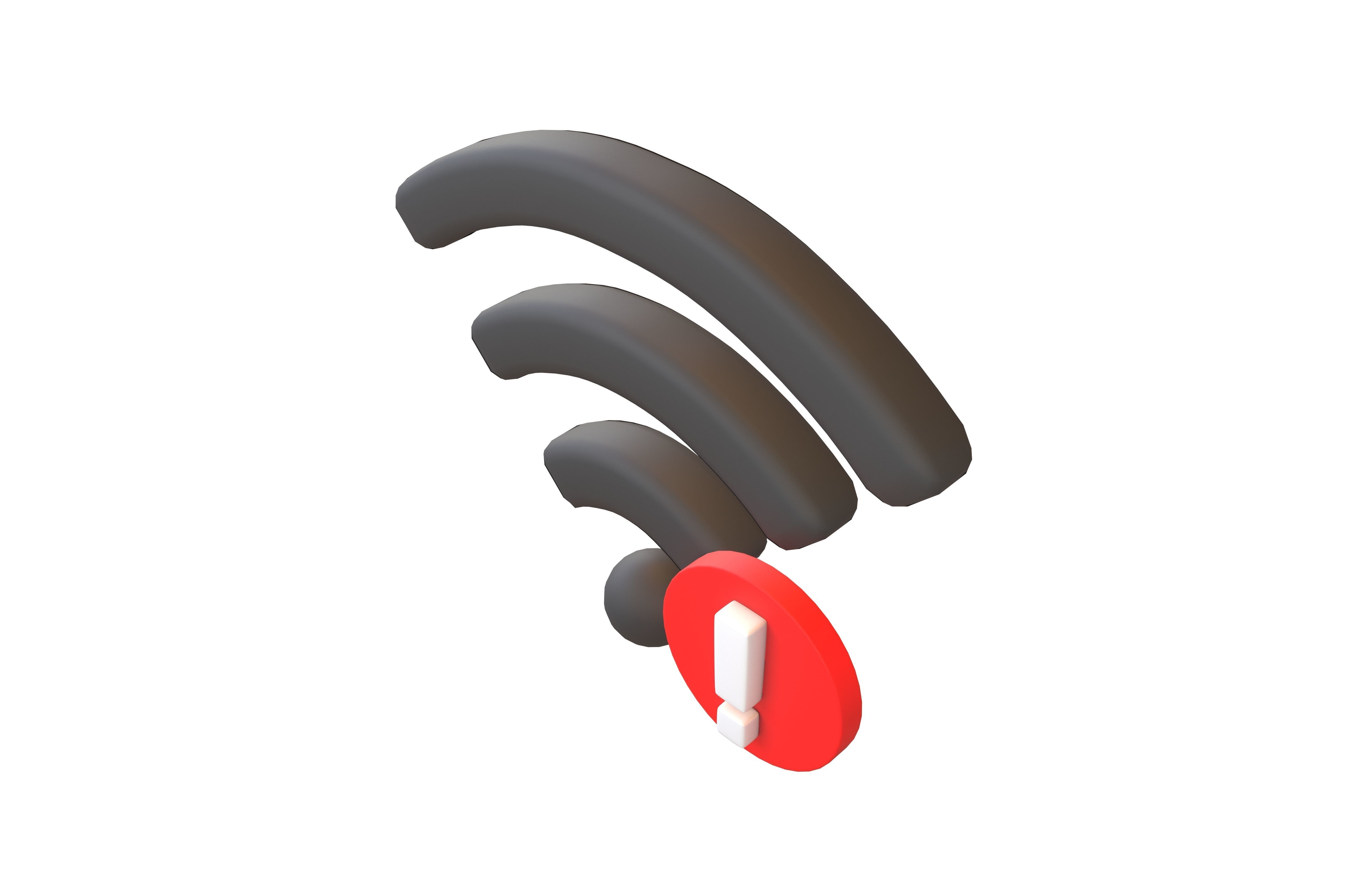 3D model Wifi Problem Symbol v1 006 VR / AR / low-poly | CGTrader