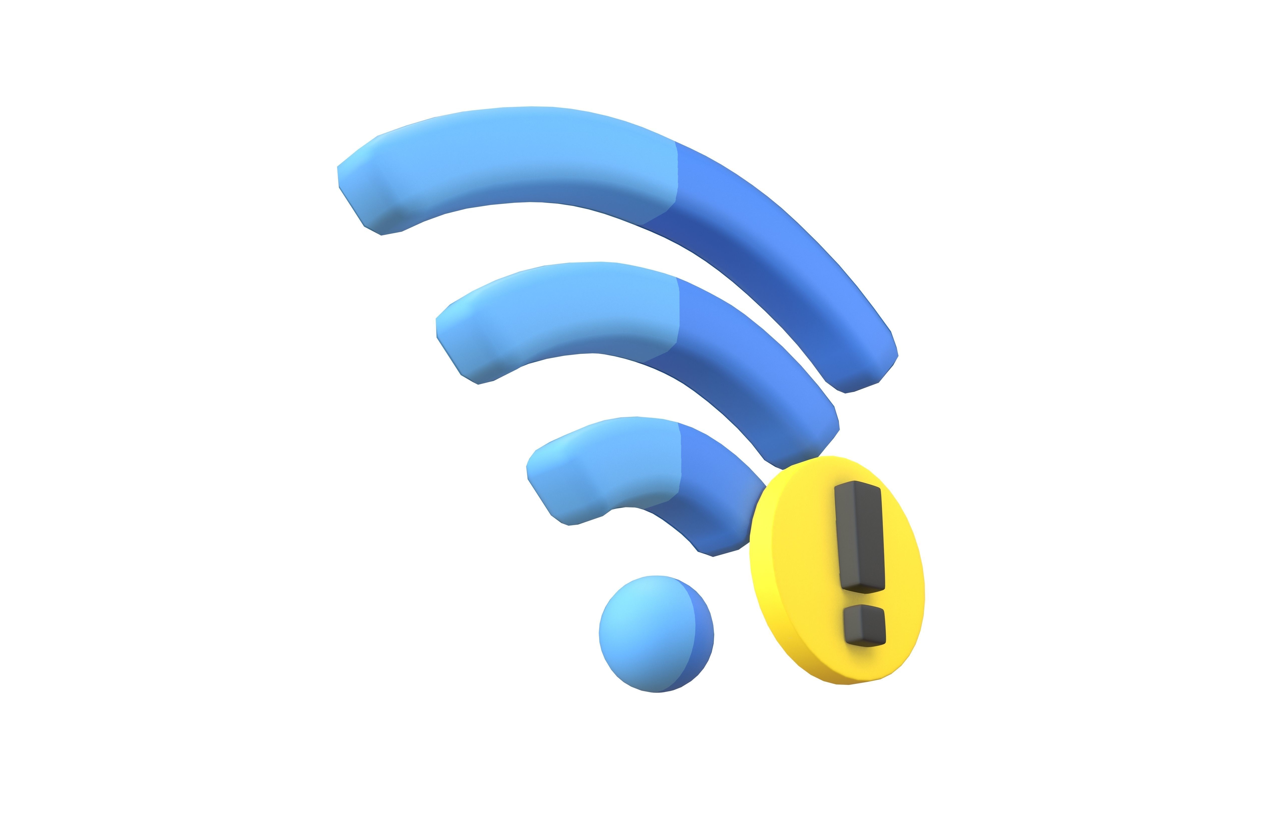 3D model Wifi Problem Symbol v1 007 VR / AR / low-poly | CGTrader