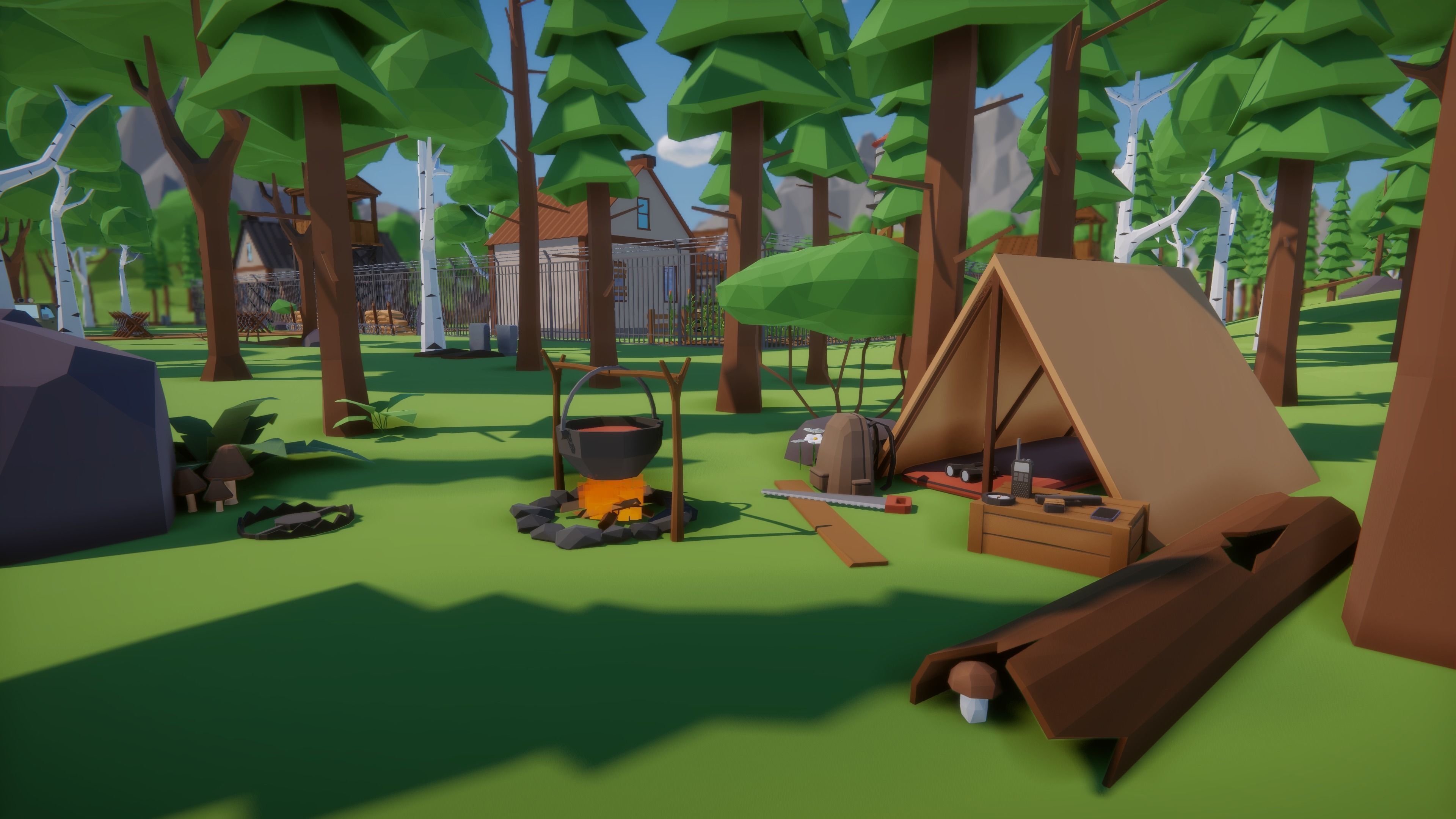 3D model Low Poly Post Apocalyptic Village VR / AR / low-poly | CGTrader