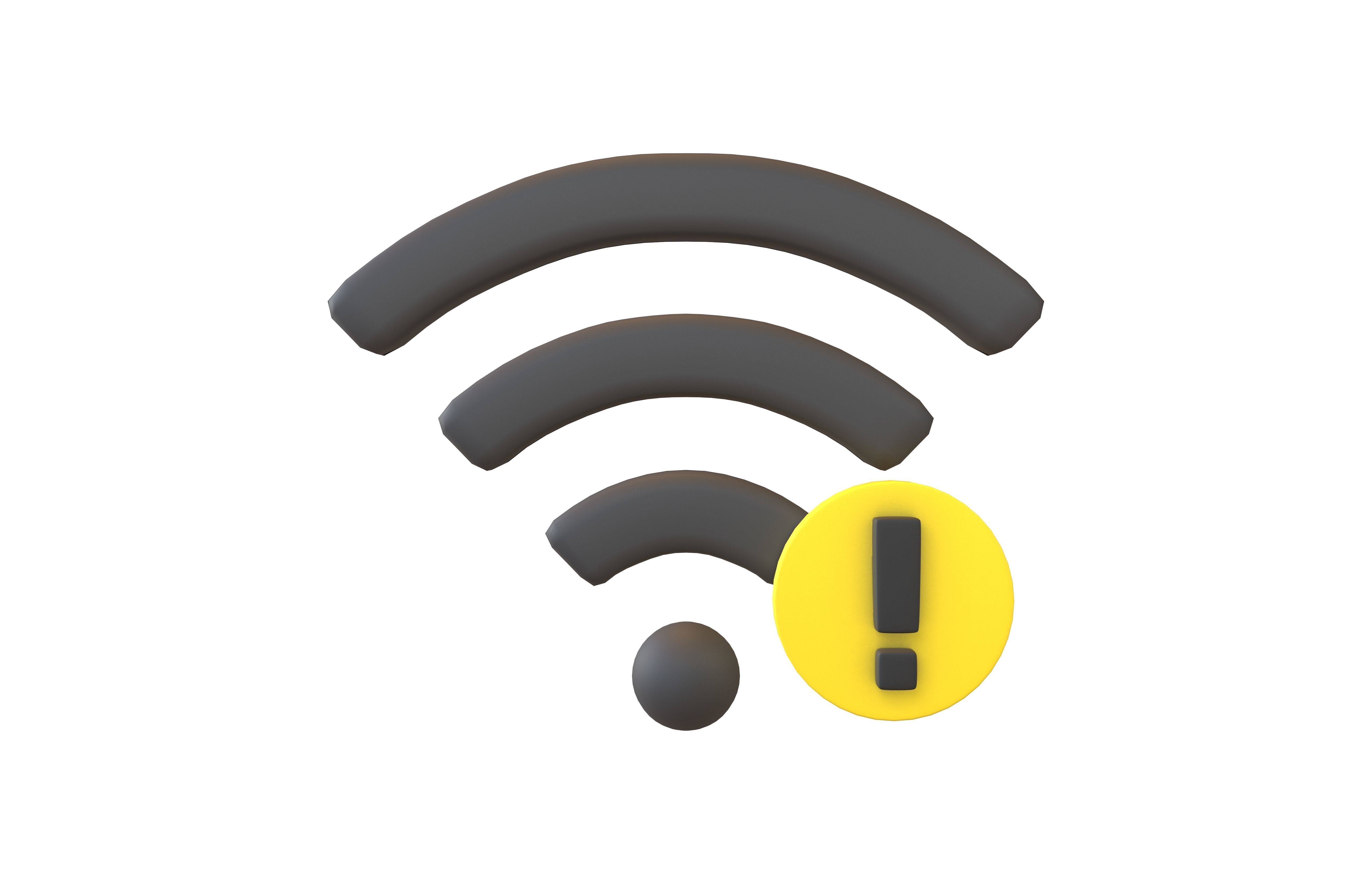 3D model Wifi Problem Symbol v1 012 VR / AR / low-poly | CGTrader