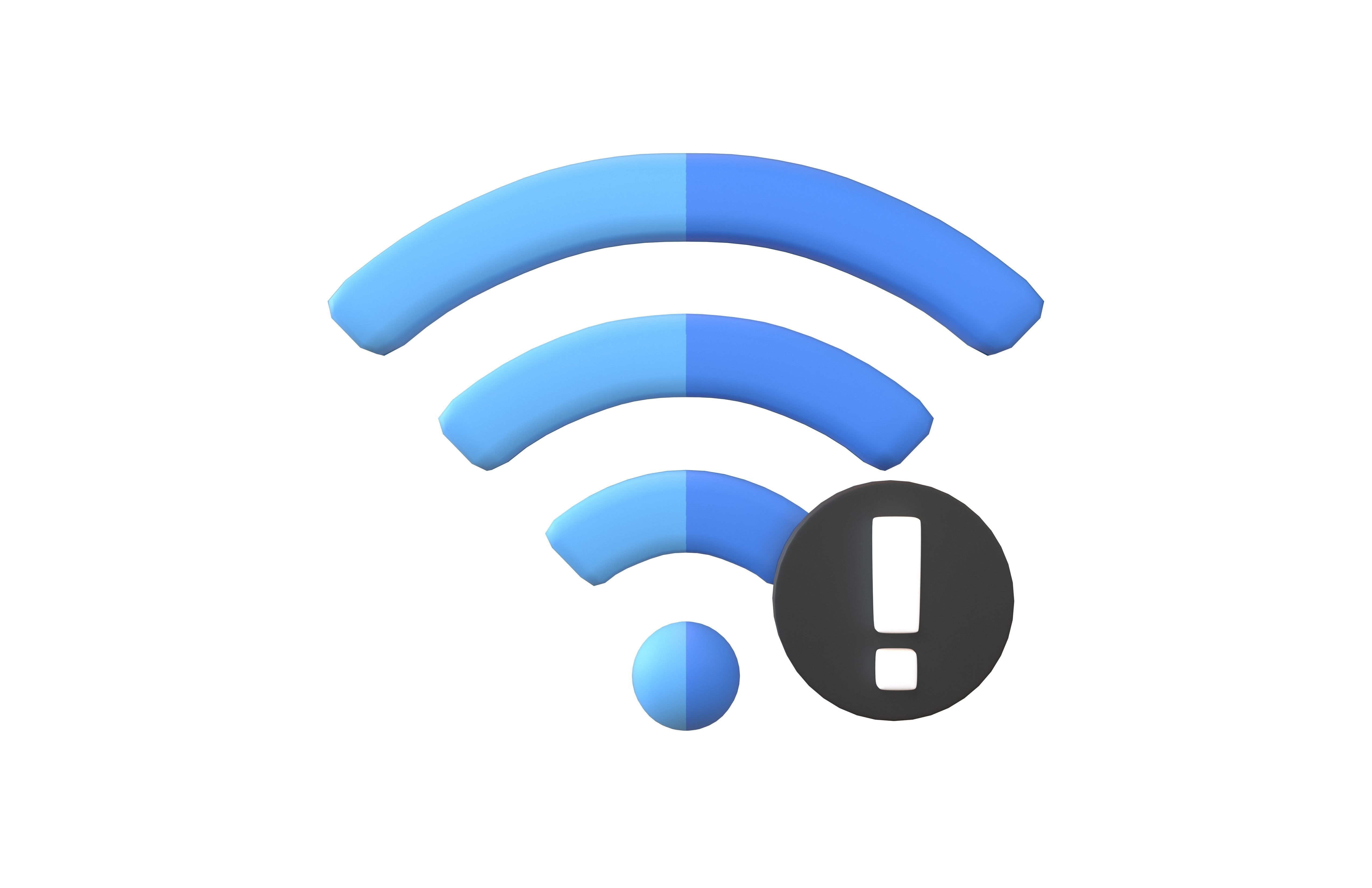 3D model Wifi Problem Symbol v1 013 VR / AR / low-poly | CGTrader