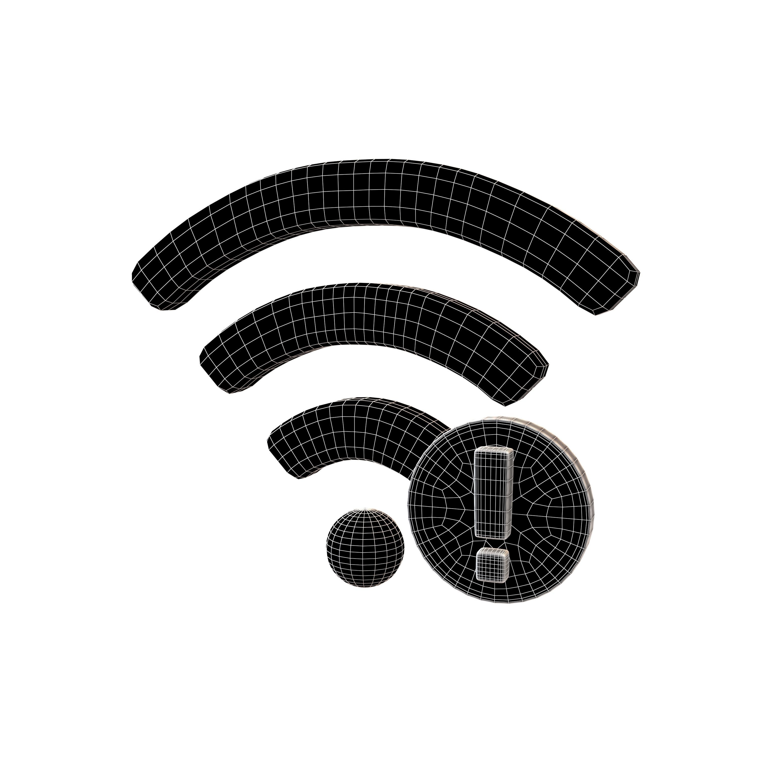 3D model Wifi Problem Symbol v1 013 VR / AR / low-poly | CGTrader