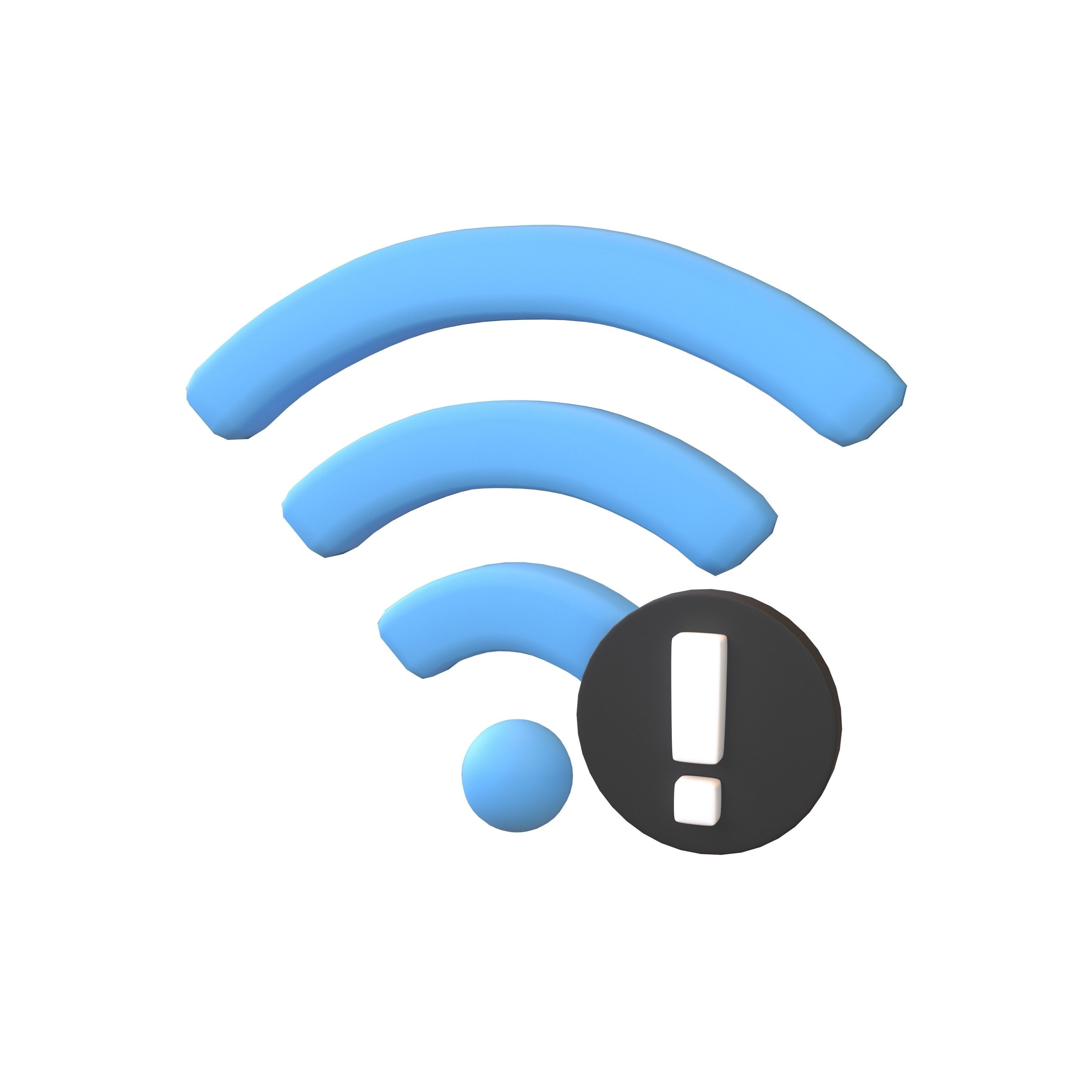 3D model Wifi Problem Symbol v1 015 VR / AR / low-poly | CGTrader