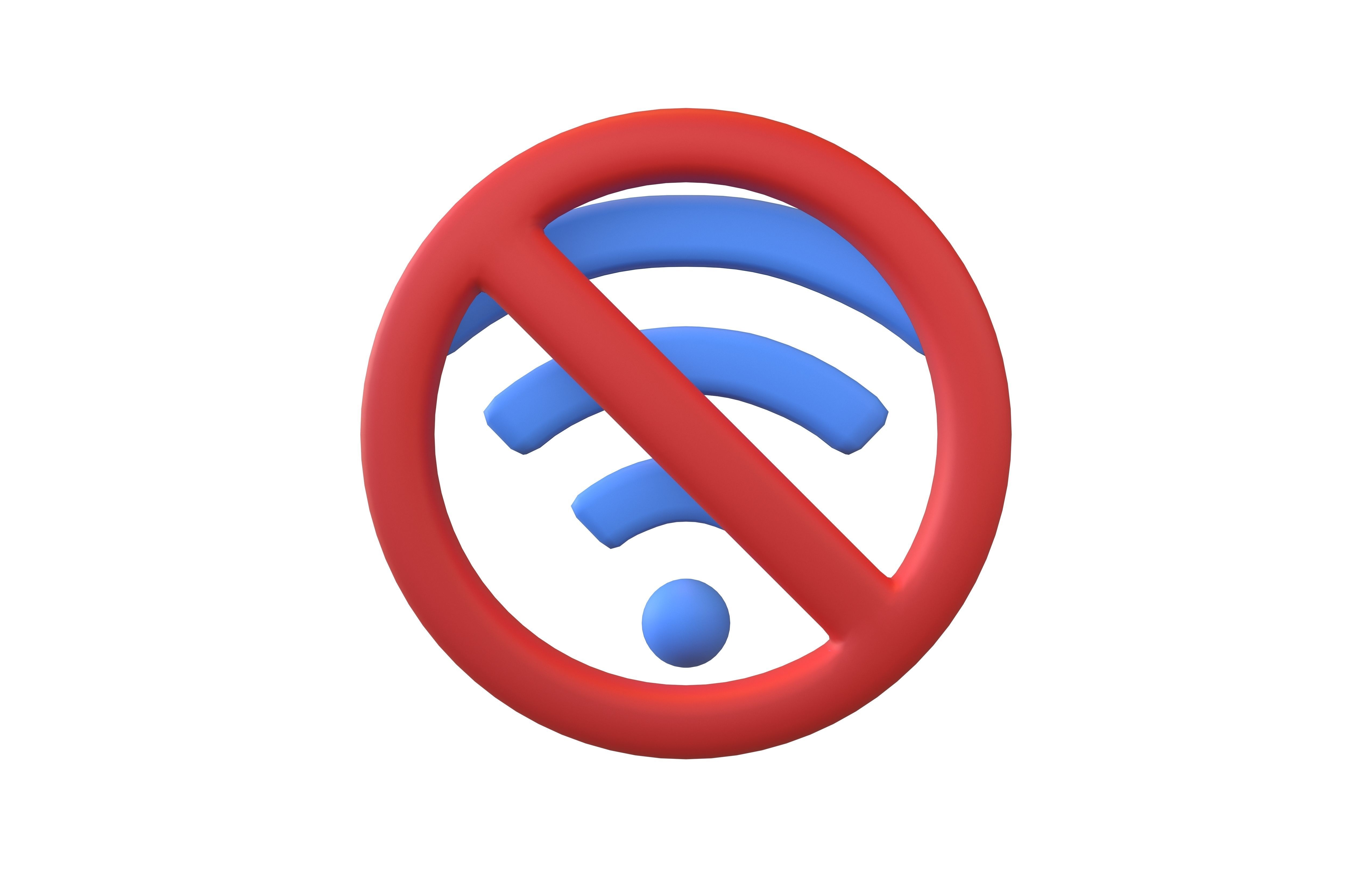 3D model No Wifi Symbol v1 002 VR / AR / low-poly | CGTrader