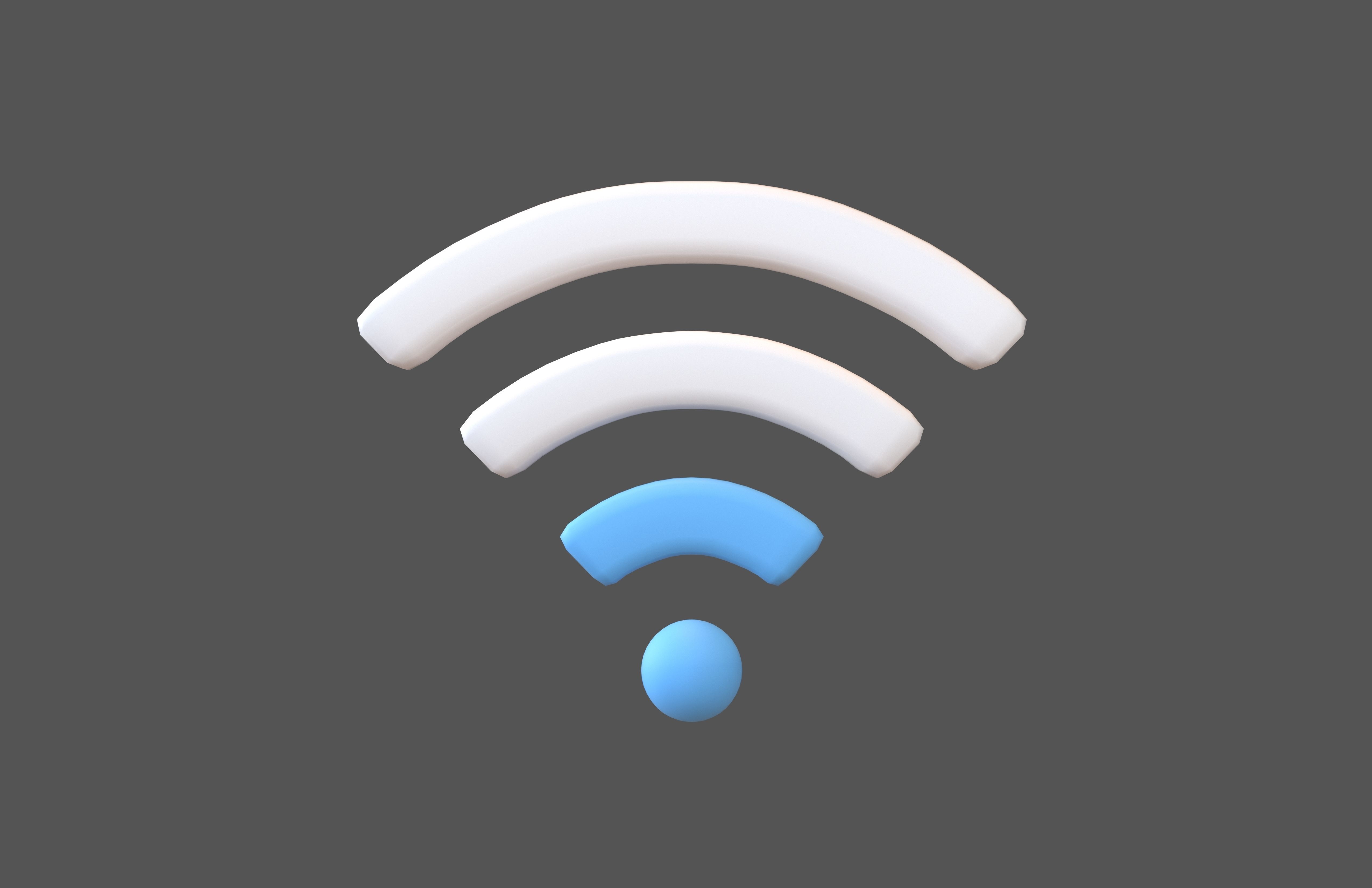3D model Wifi Symbol v3 014 VR / AR / low-poly | CGTrader
