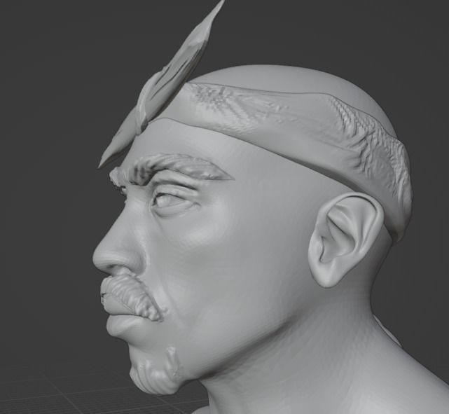 Tupac Shakur 3D model 3D printable | CGTrader