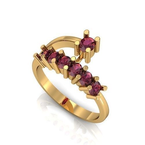 ruby ring 3D model 3D printable | CGTrader