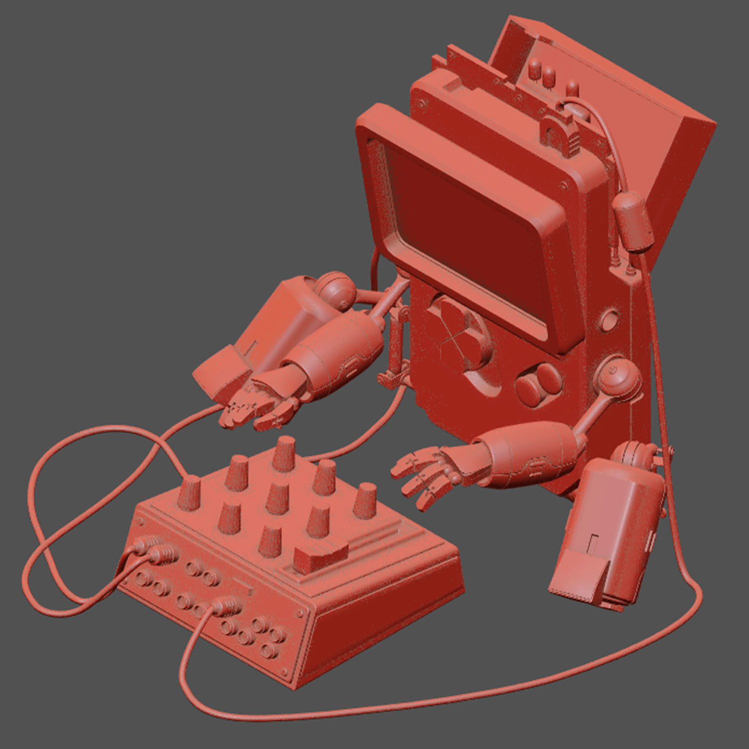 Brick Game Robot 3D model | CGTrader
