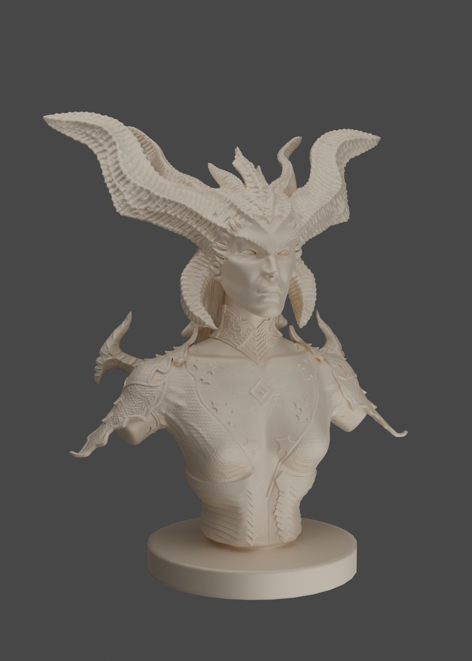Diablo 4 Lilith bust for 3d print 3D model 3D printable | CGTrader