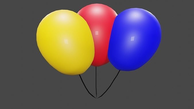 Balloons free 3D model | CGTrader