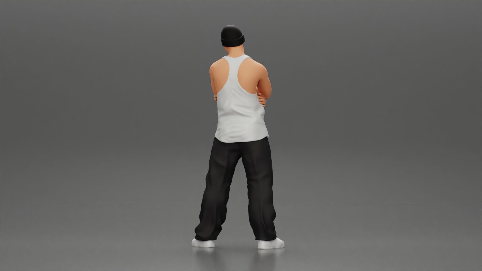 gangster homie arms crossed in hat 3D model 3D printable | CGTrader