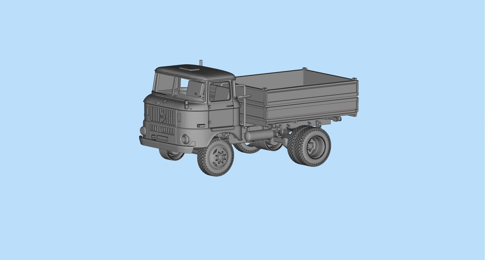 STL Files for 3D Printing IFA w50 short Cab 3D model 3D printable ...
