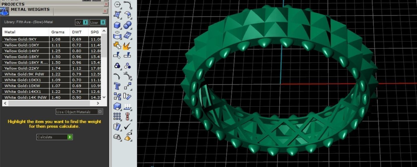 Double lane Spike Ring 3D model 3D printable | CGTrader