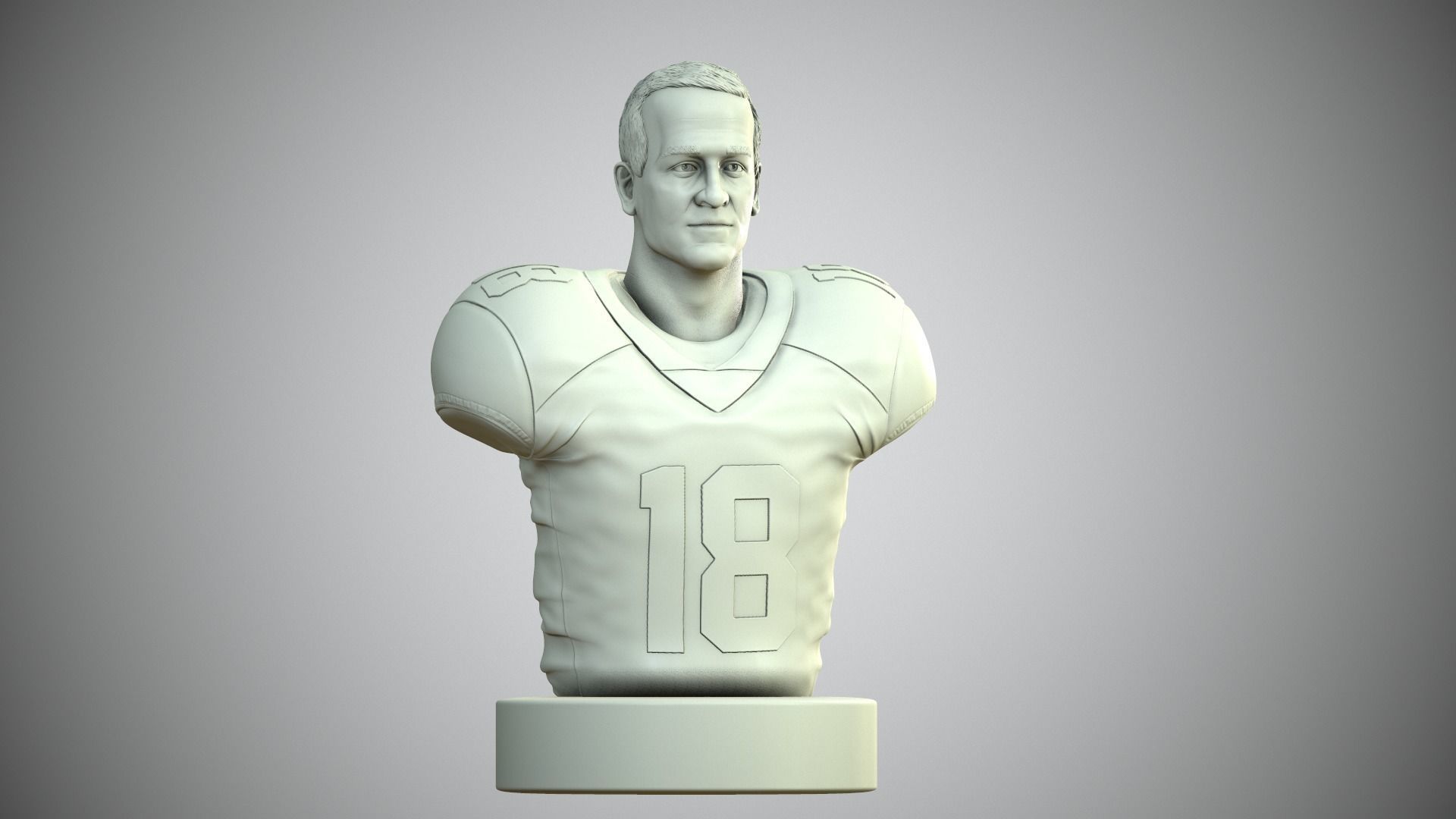 Peyton Manning 3D model 3D printable | CGTrader