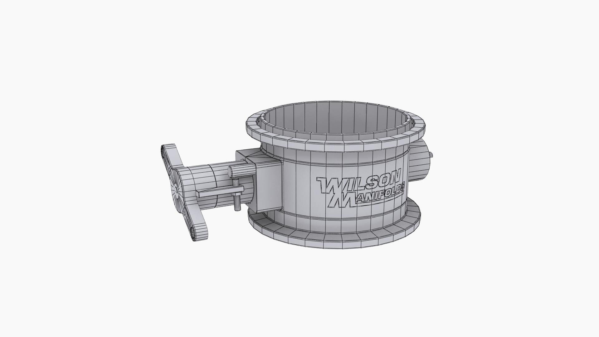 3D model WIlson Manifolds Hi-boost Vband billet throttle body VR / AR ...