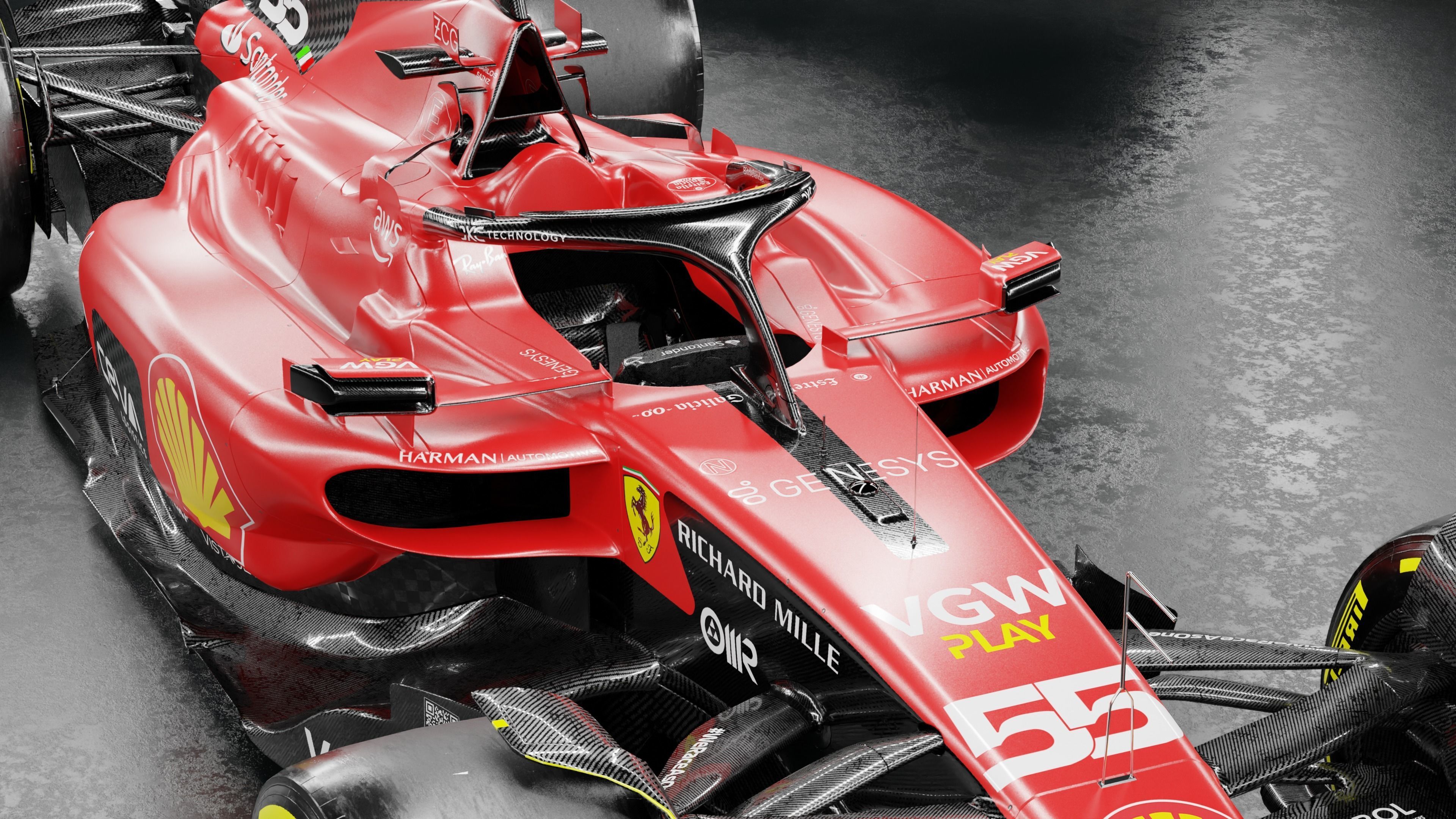 3D model F1 2023 Ferrari SF-23 VR / AR / low-poly | CGTrader