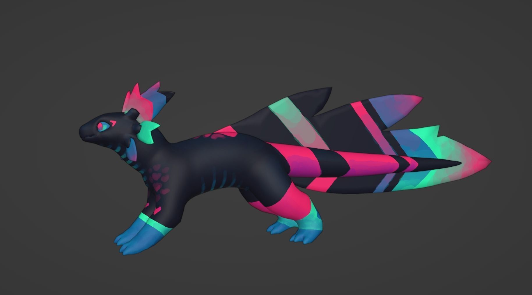 Stylized Axolotl-ish Creatures 3D model animated rigged | CGTrader