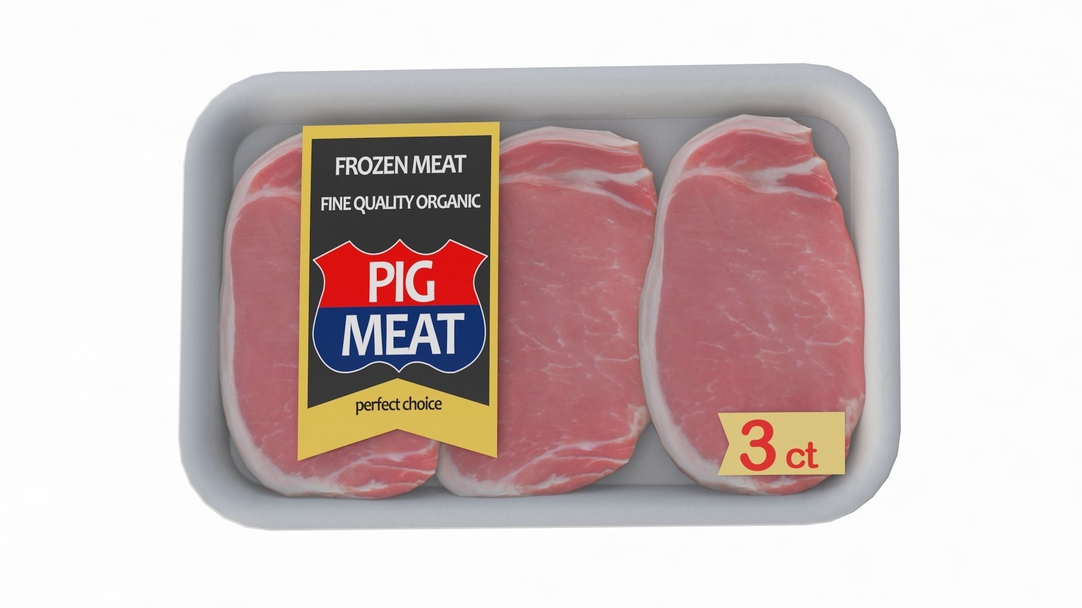3D model Pig Meat Pack Low Poly PBR VR / AR / low-poly | CGTrader