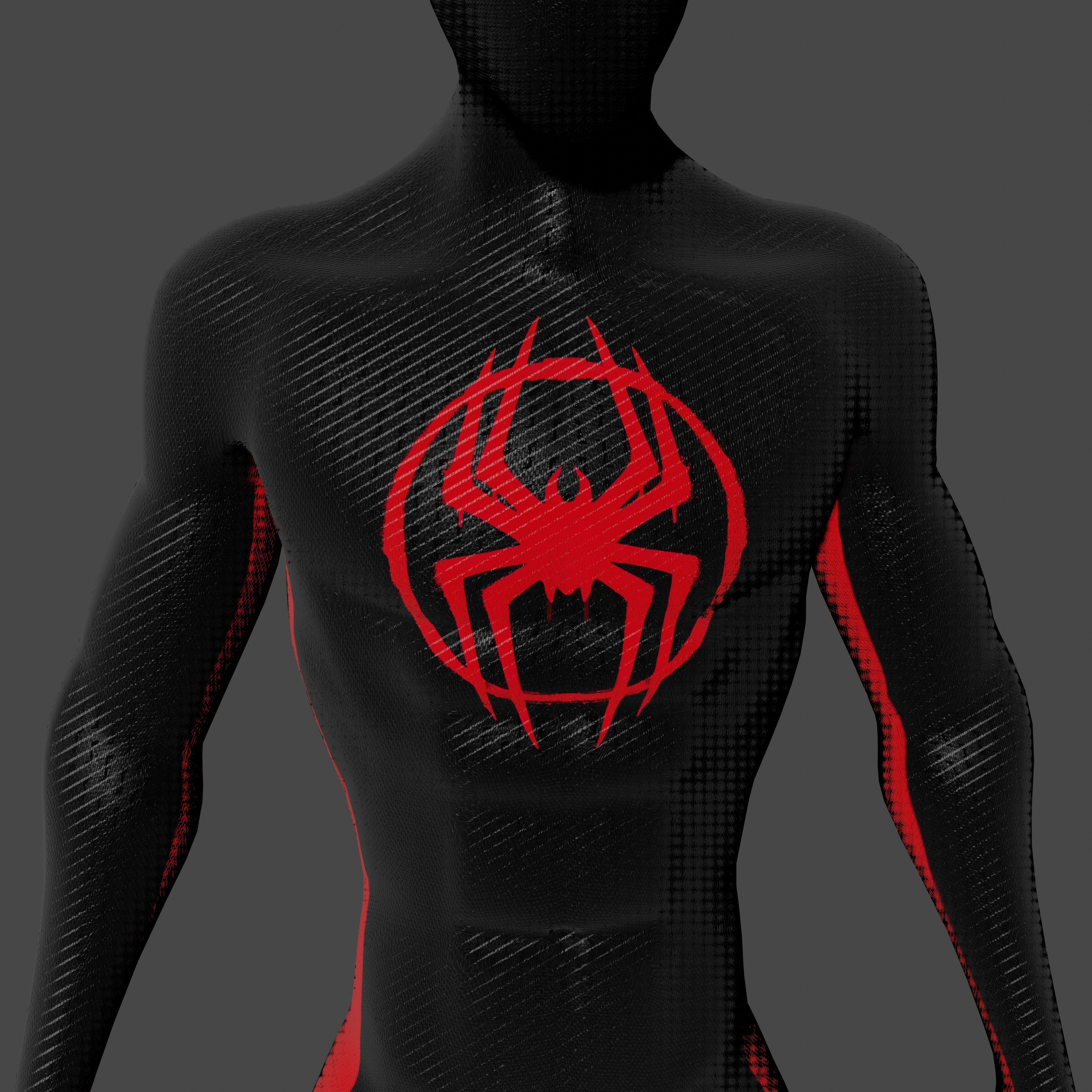 Miles Morales Suit from Spiderman Across The Spider-Verse 3D model ...