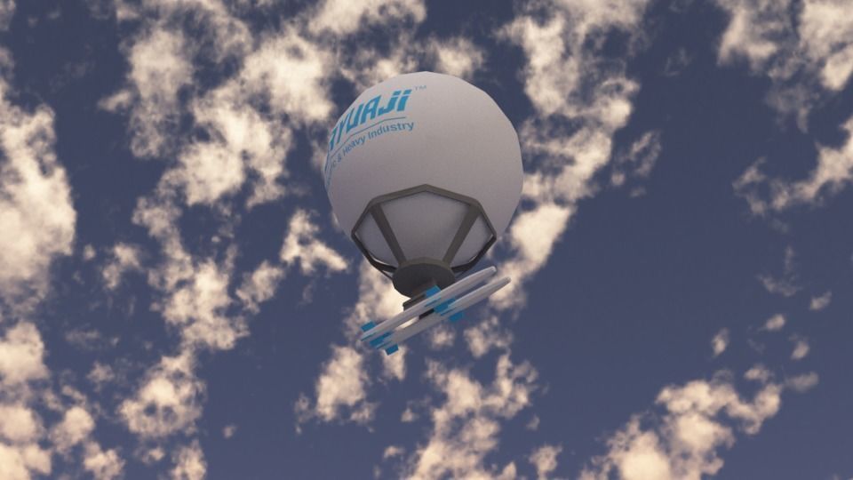 AA missile carrier balloon 3D model | CGTrader