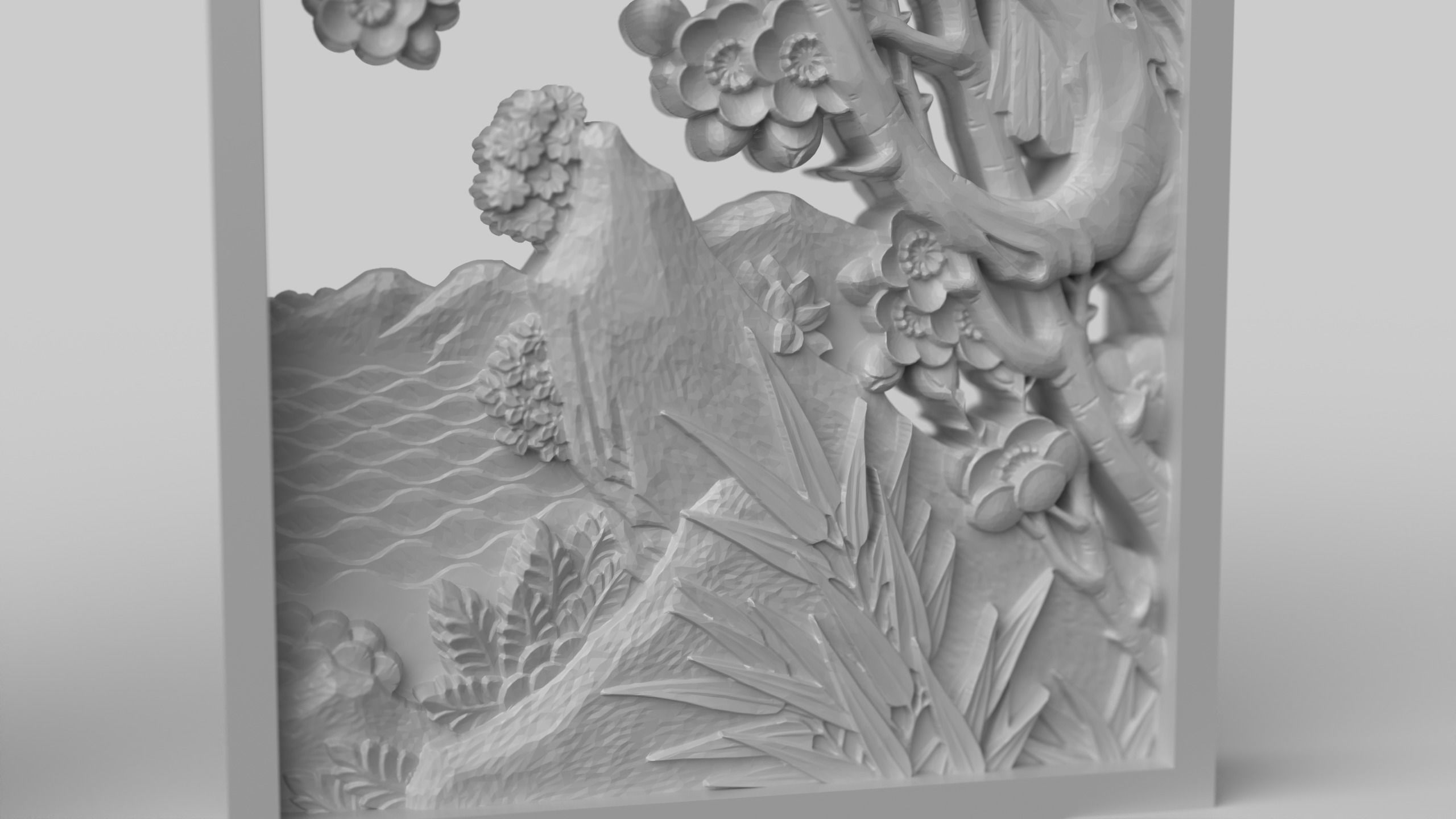 CNC Sculpted Traditional Asian Relief vol 1 3D model 3D printable ...