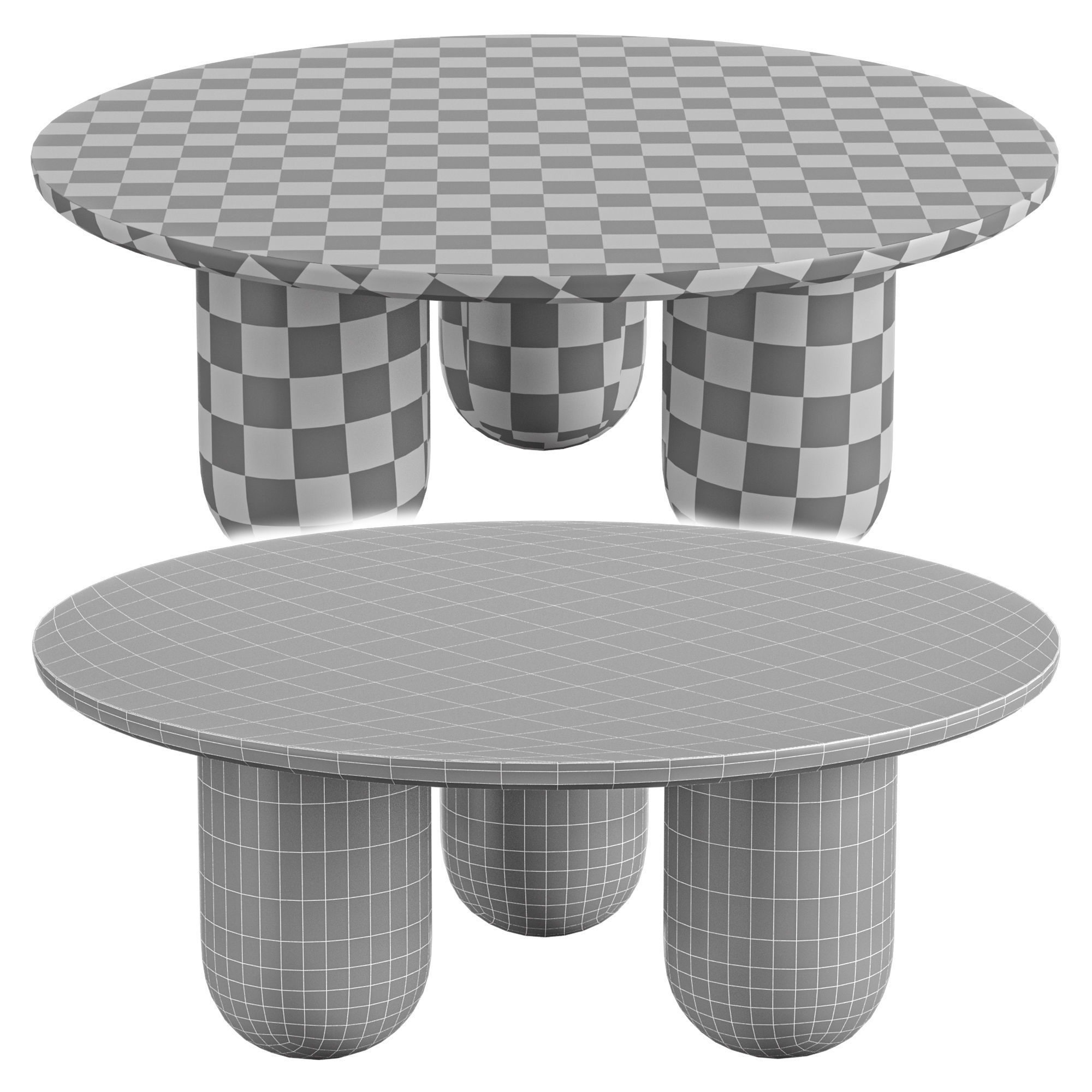 Tri-Nesting Column Tables by MSJ Furniture Studio 3D model | CGTrader