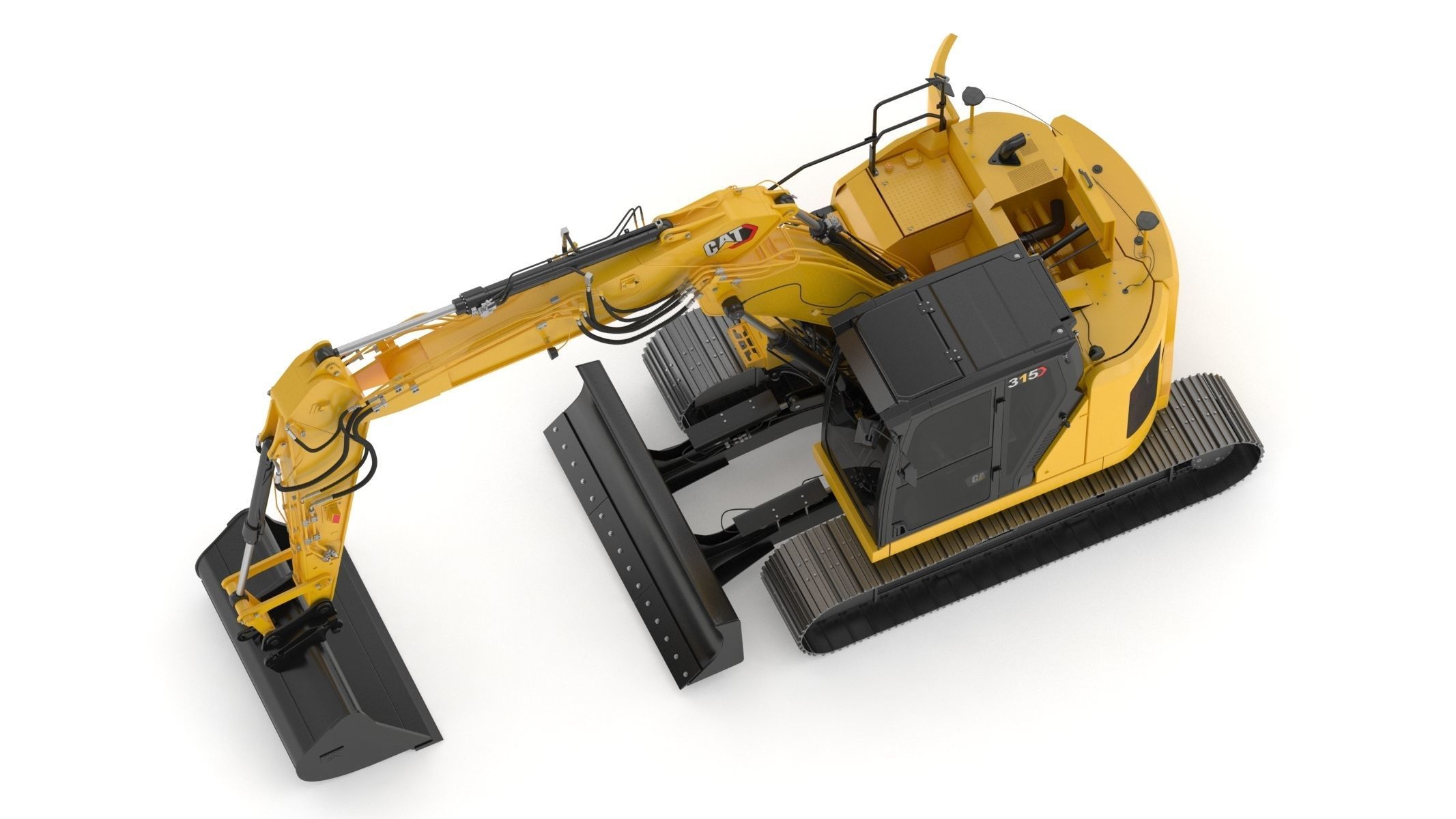 CAT 315 Triple Arm 3D model | CGTrader