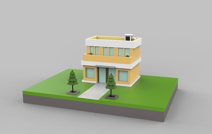 3D model city building VR / AR / low-poly | CGTrader