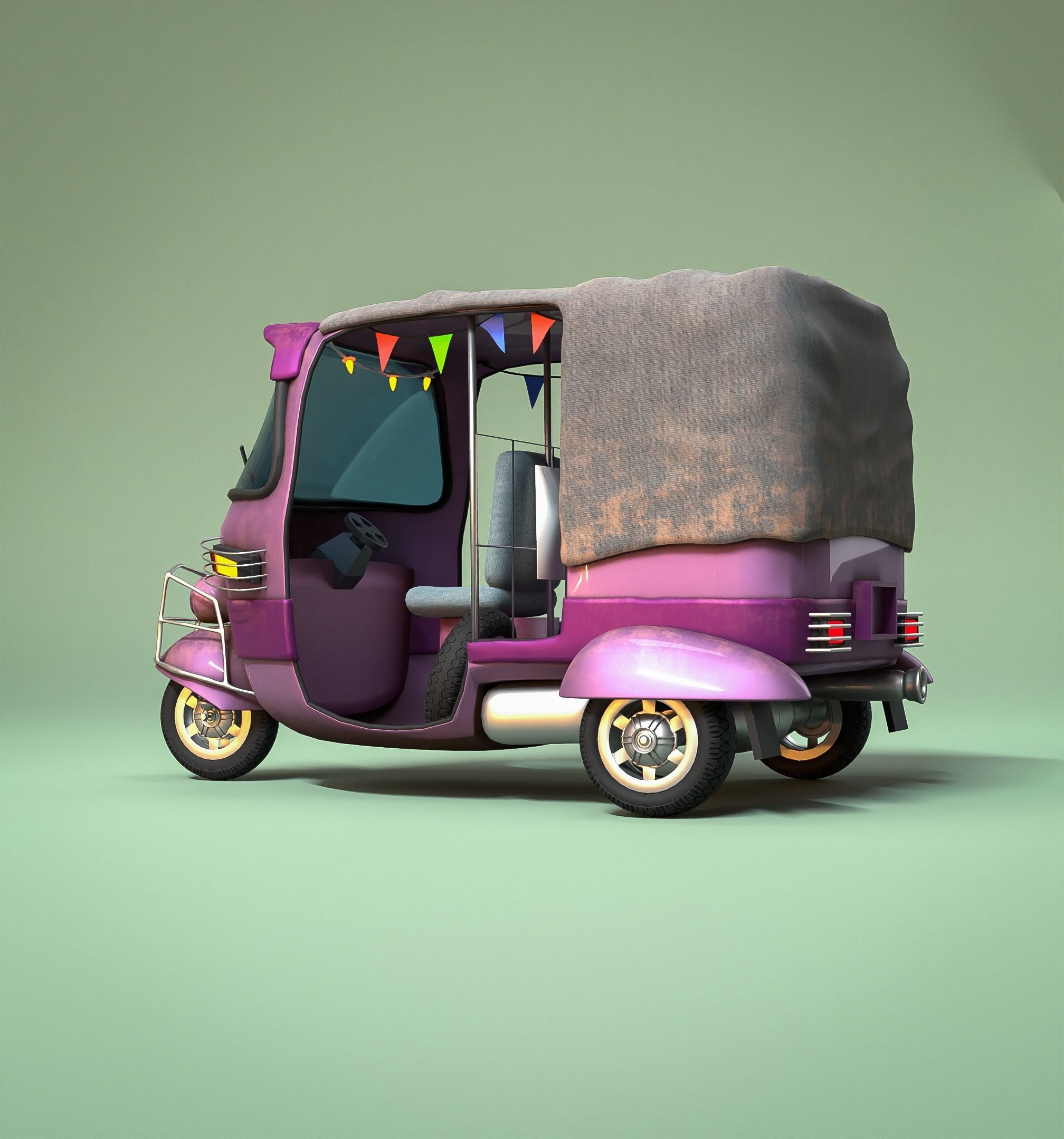 Amazing simple Rickshaw 3D model | CGTrader
