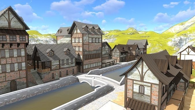 Fantasy Alleyway 3D model | CGTrader