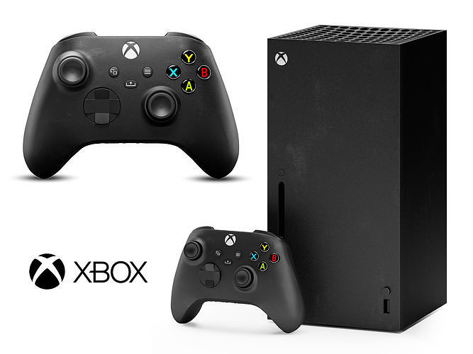 XBOX Series X Gaming Console With Wireless Controller Set 3D model ...