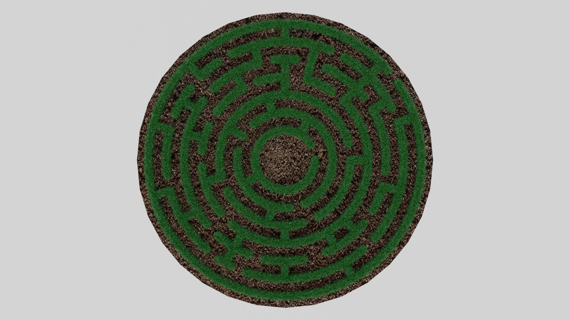 Circular Maze With Grass 3D model 3D printable | CGTrader