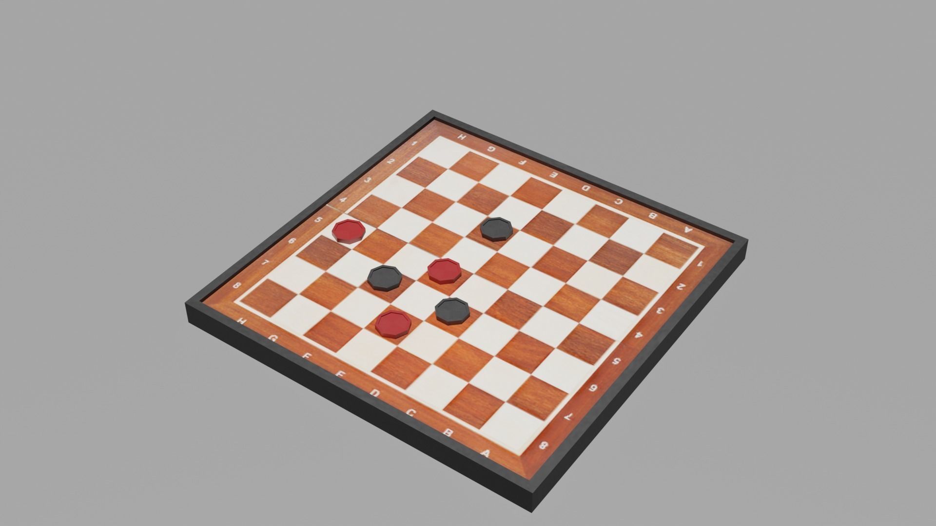 Checkers Boardgame 3D model 3D printable | CGTrader
