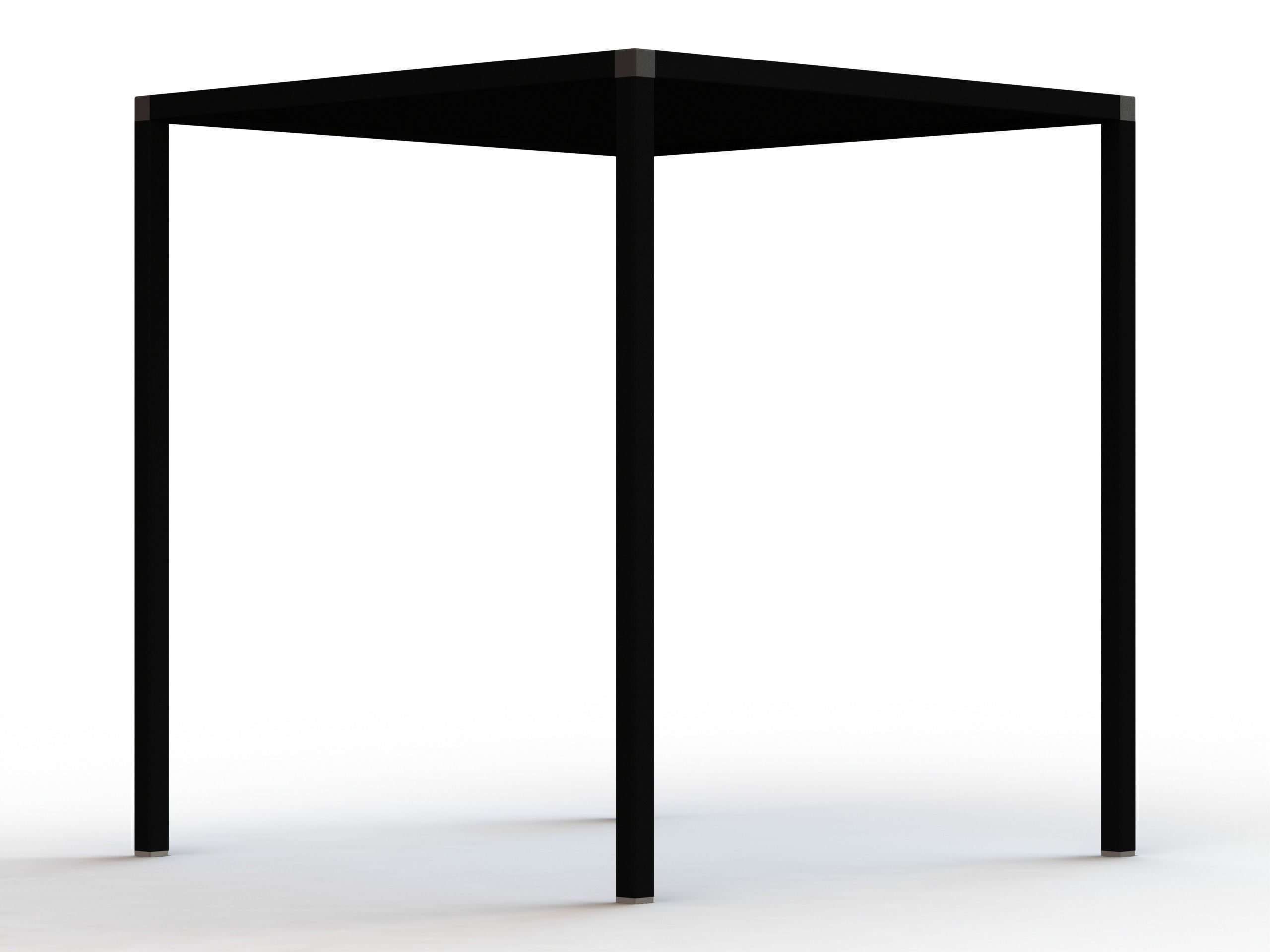 Aluminum Square Dining Table free 3D model | CGTrader