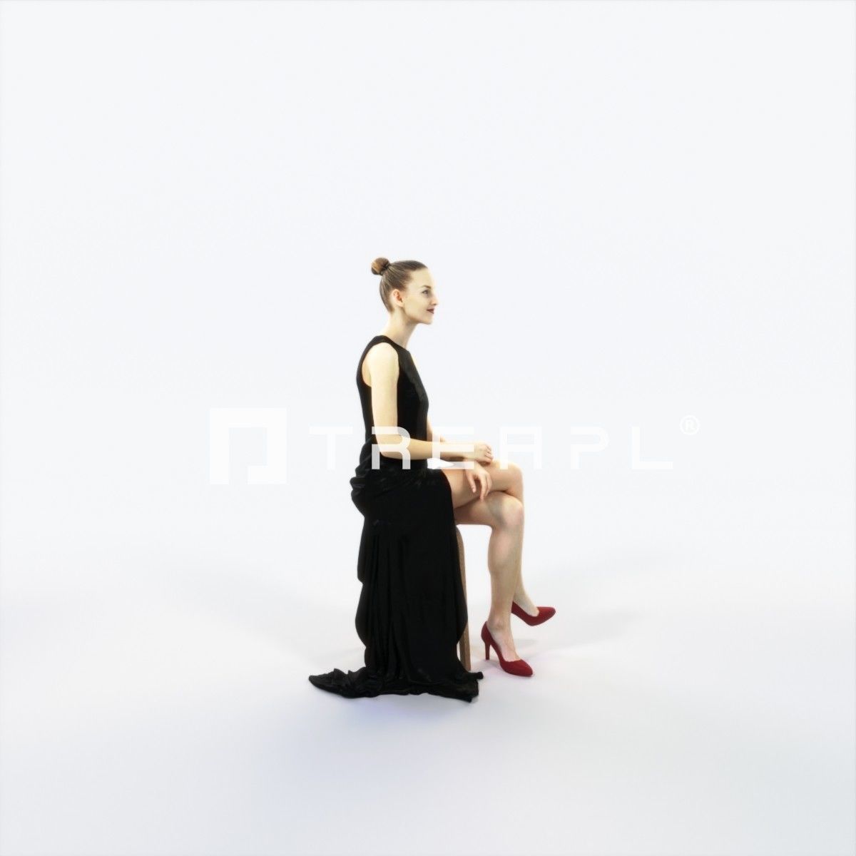 3D model Beauty 18B Observing Sitting Event Elegant Woman VR / AR / low-poly | CGTrader