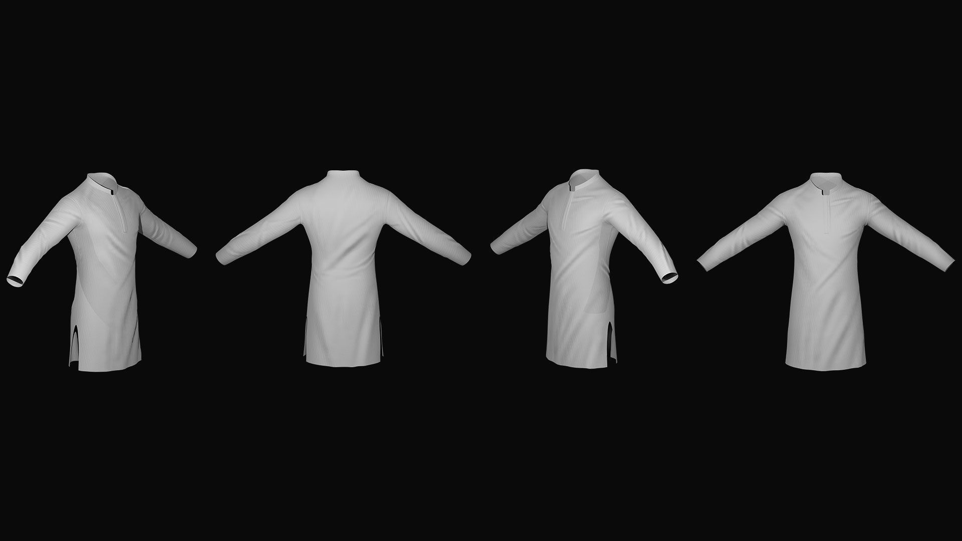 Punjabi A Traditional Cloth for Men 3D model rigged | CGTrader
