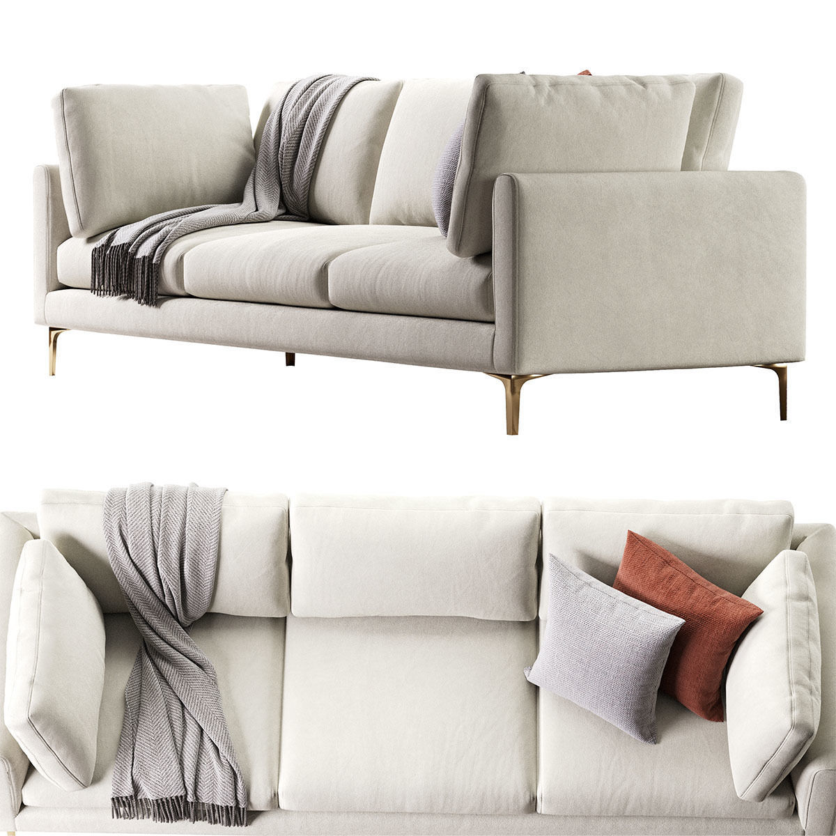 Adams Sofa 3 Seat 3D model | CGTrader