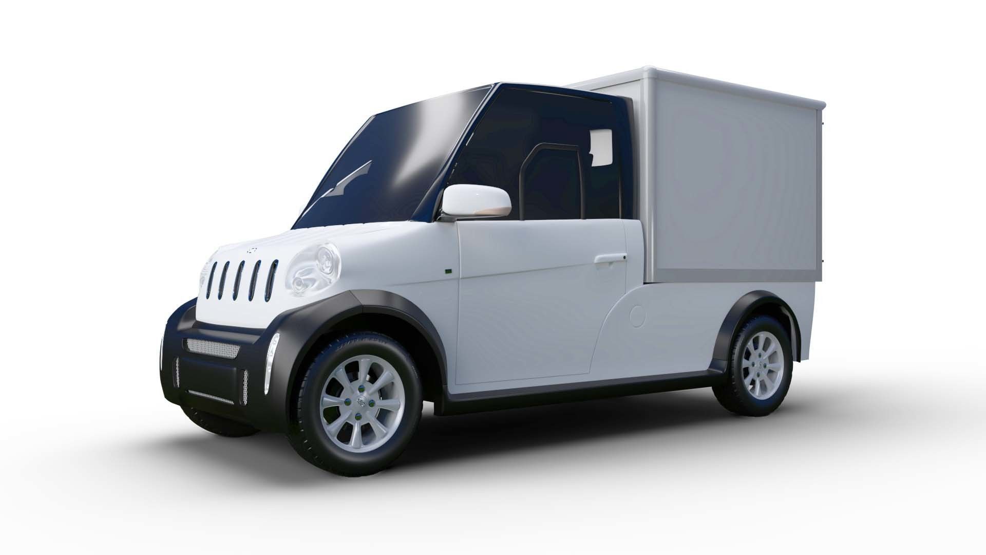 ARI-458 Box Electric Micro Truck 3D model rigged | CGTrader