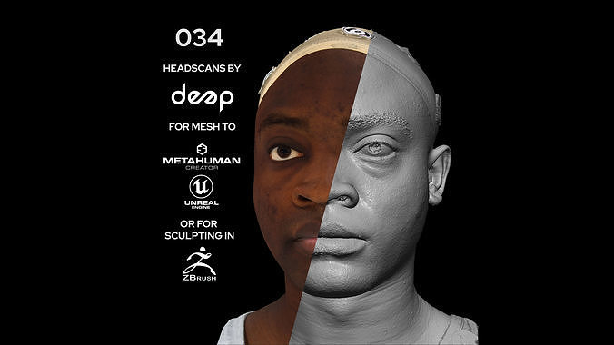 African Male 20s head scan 034 3D model | CGTrader