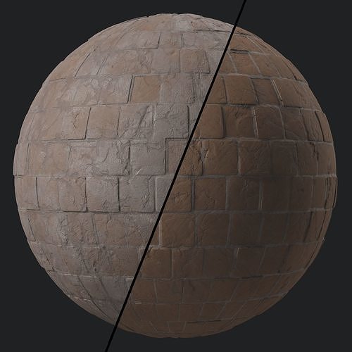 Texture Pavement Materials 43- Slat Stone Paving Sbsar Pbr 4k Seamless ...