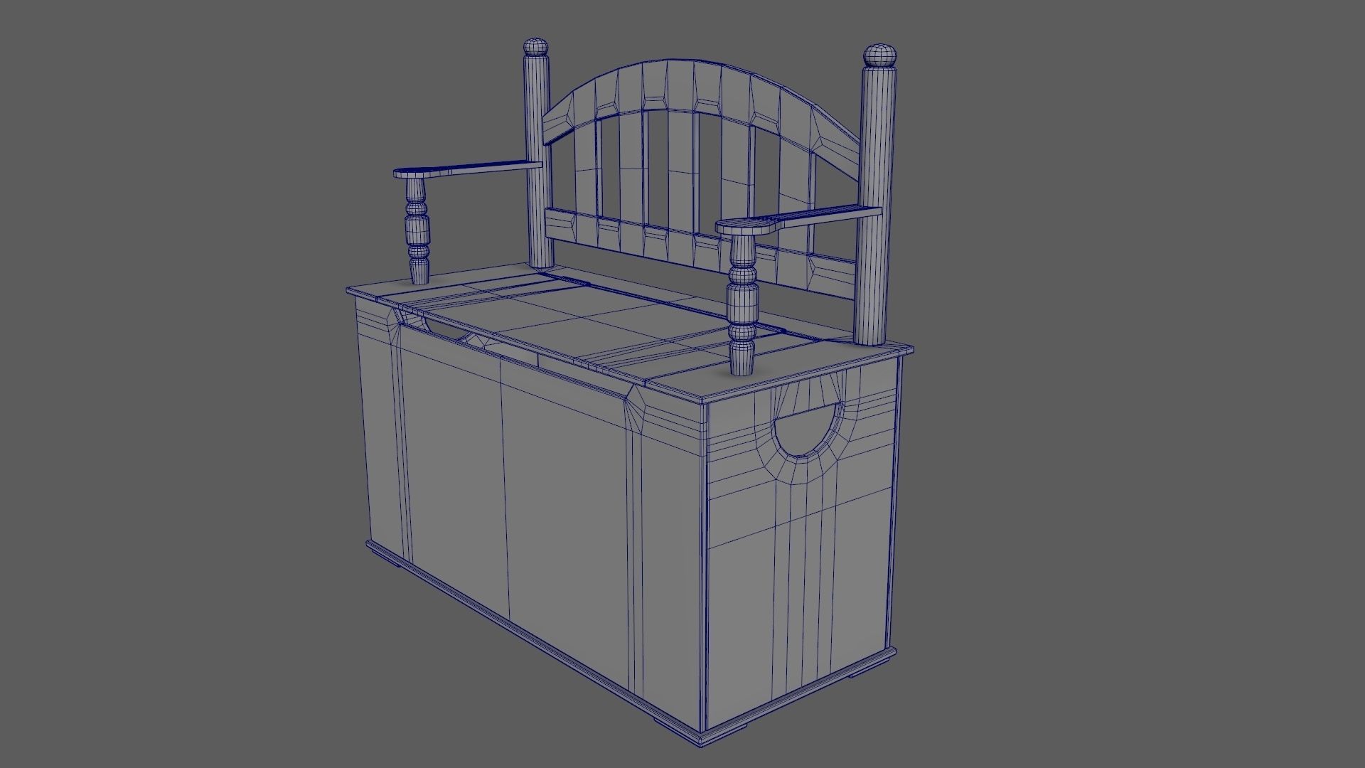 Kid Toy Box Child Throne Sticker Red 3D model | CGTrader