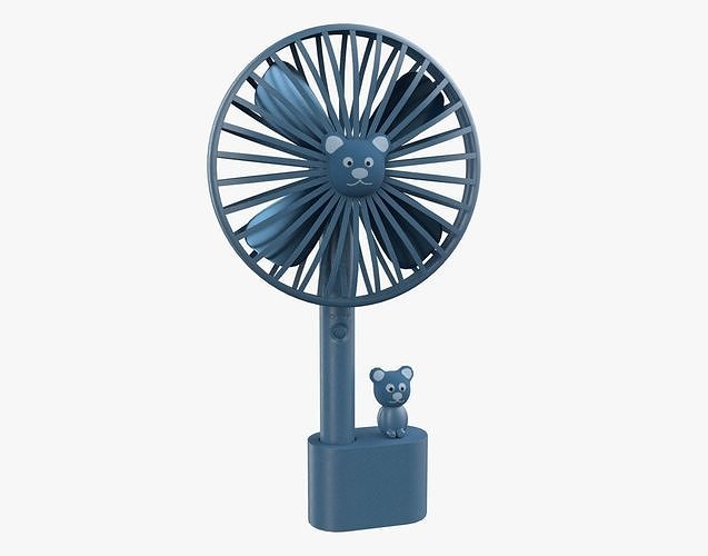 Electric Fan Child Toy Fan Bear Fan Blue 3D model | CGTrader